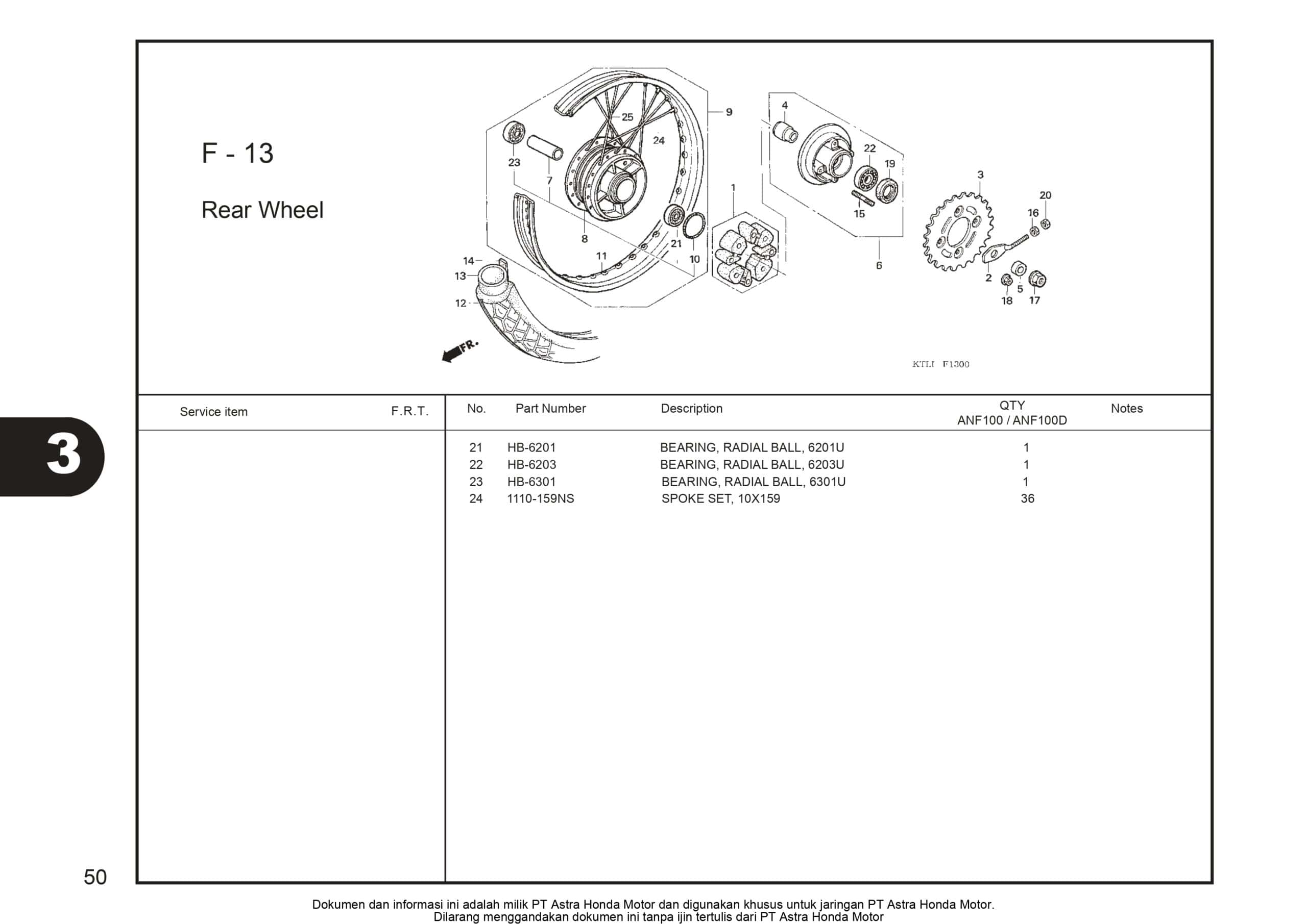 F-13 Rear Wheel – Katalog Honda Supra FIT X | Kedaiban