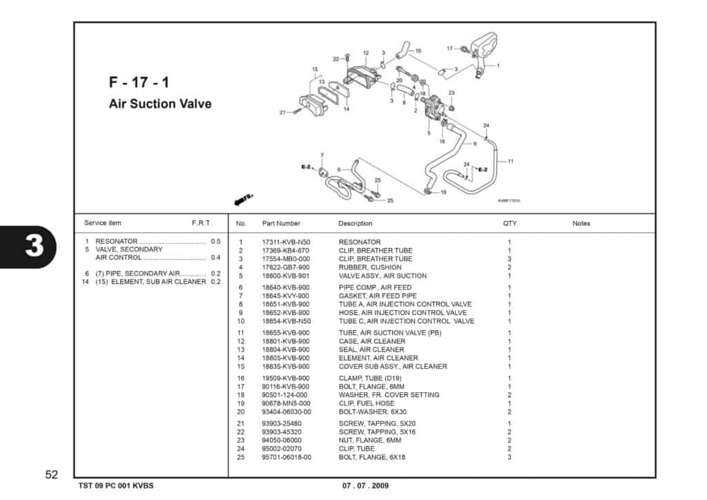 F-17-1 Air Suction Valve – Katalog Suku Cadang Honda Vario Techno ...